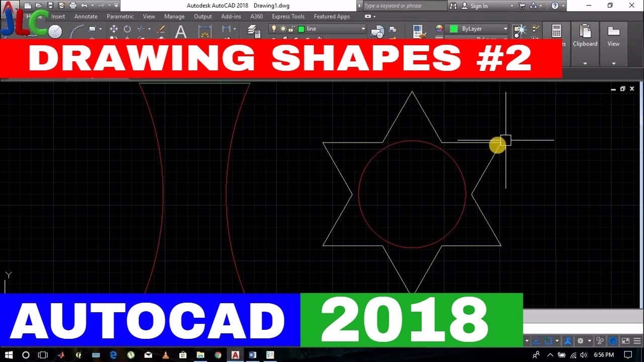 [AUTOCAD 2018-SHAPES] #2 DRAWIING DIFFERENT SHAPES/FIGURES IN AUTOCAD ...
