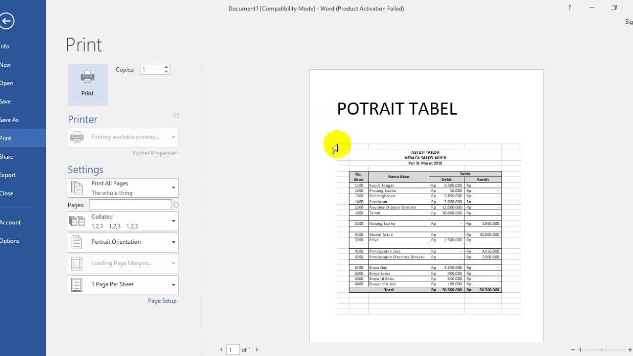 Cara Copy Tabel Excel ke Word Yang Benar - YouTube