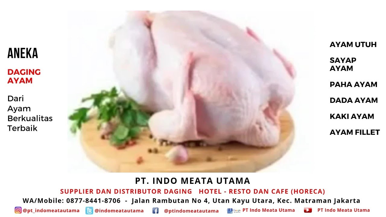 Aneka Daging Ayam Segar - Distributor Daging - PT Indo Meata Utama ...