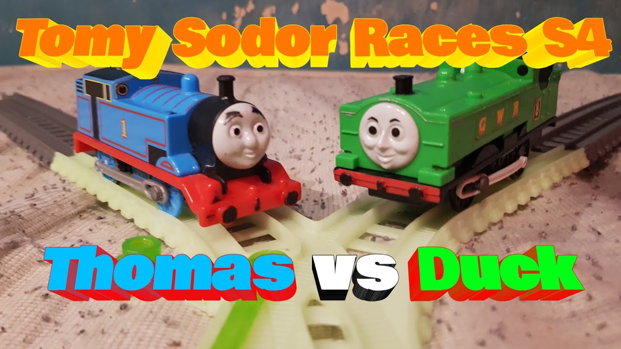 Tomy Sodor Races: Thomas vs Duck S4 Round 1, Race 1! - YouTube