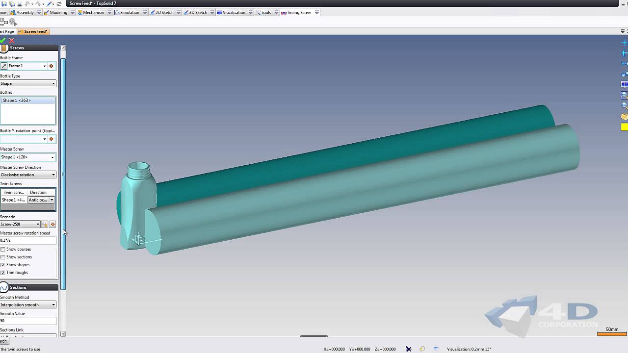 TopSolid7 : Conveyor - Timing Screw Design - YouTube