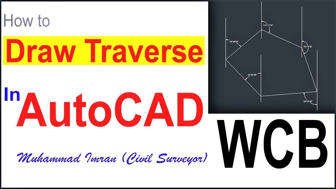 How to Draw Traverse at Deg|Min|Sec Method in AutoCAD - YouTube