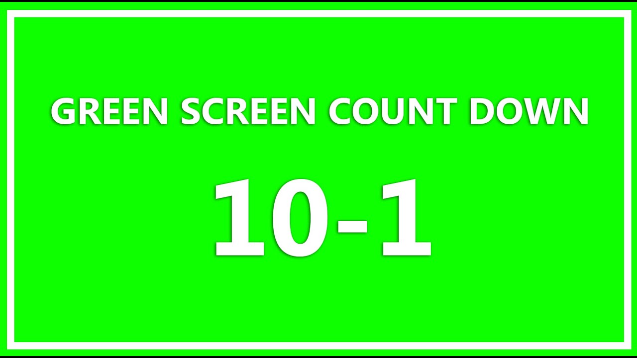 Green screen count numbers upto 10 - YouTube