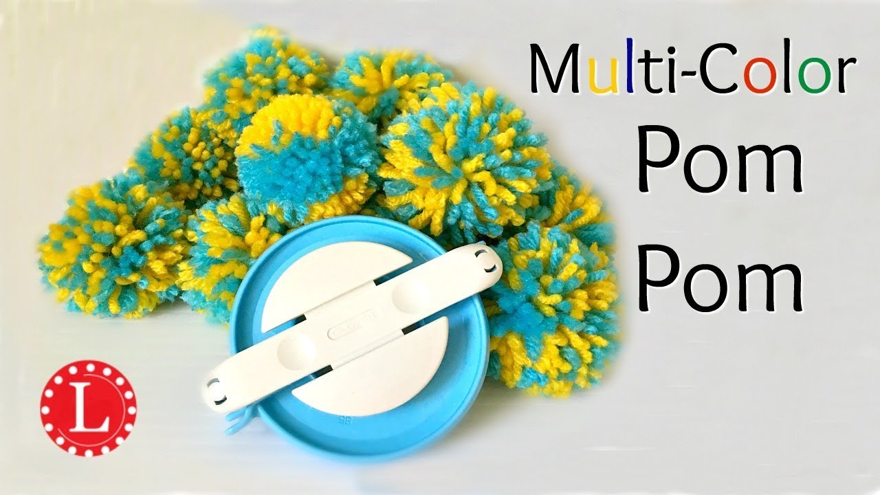Mulitcolor Pom Pom with the Clover (2 Color Pom Pom) - YouTube
