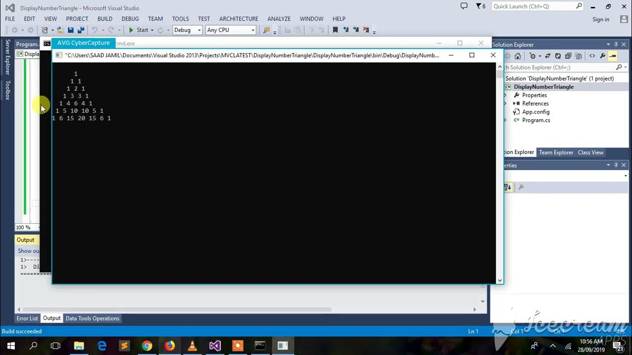 C# Program to Display Numbers in the form of Triangle - YouTube