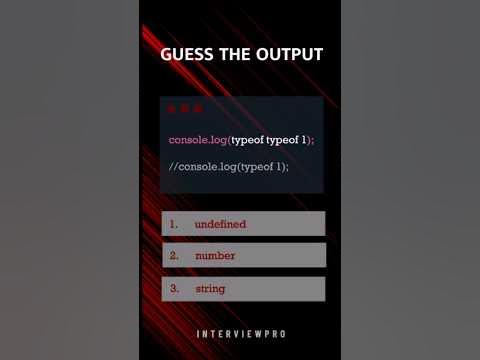 javascript tricky question - typeof #js #javascriptinterviewquestions - YouTube