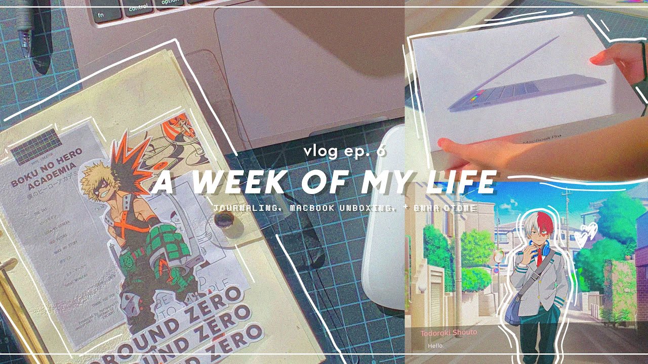a week of my life 🎮 🍟 : anime-journaling, playing mha otome, & macbook ...