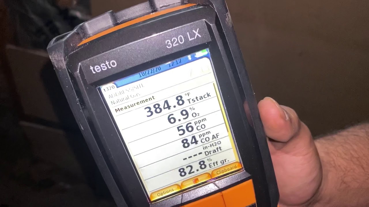 Using Testo 320 Combustion Analyzer to Test For Proper Flue Gases If ...