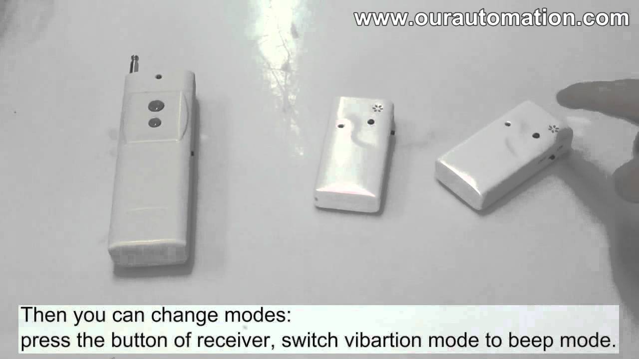 RF Wireless Vibration & Beep Tri-mode Transmitter & Receiver Kit - YouTube