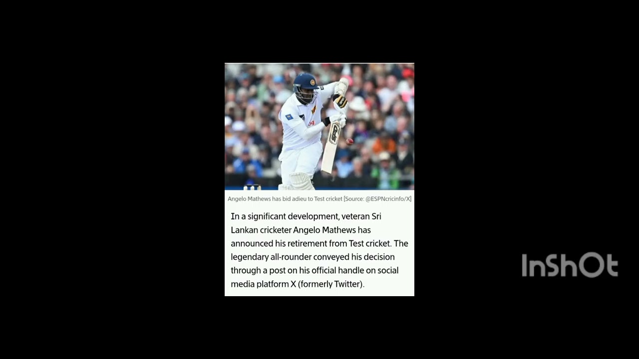 Angelo Mathews Announces Retirement From Test Cricket #cricket # ...