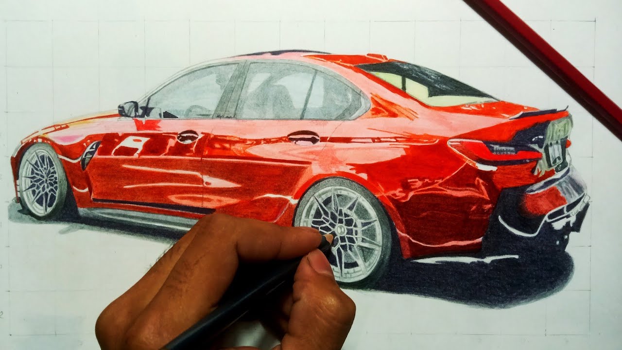 Drawing the BMW M3 G80 (and the car that inspired it) - YouTube