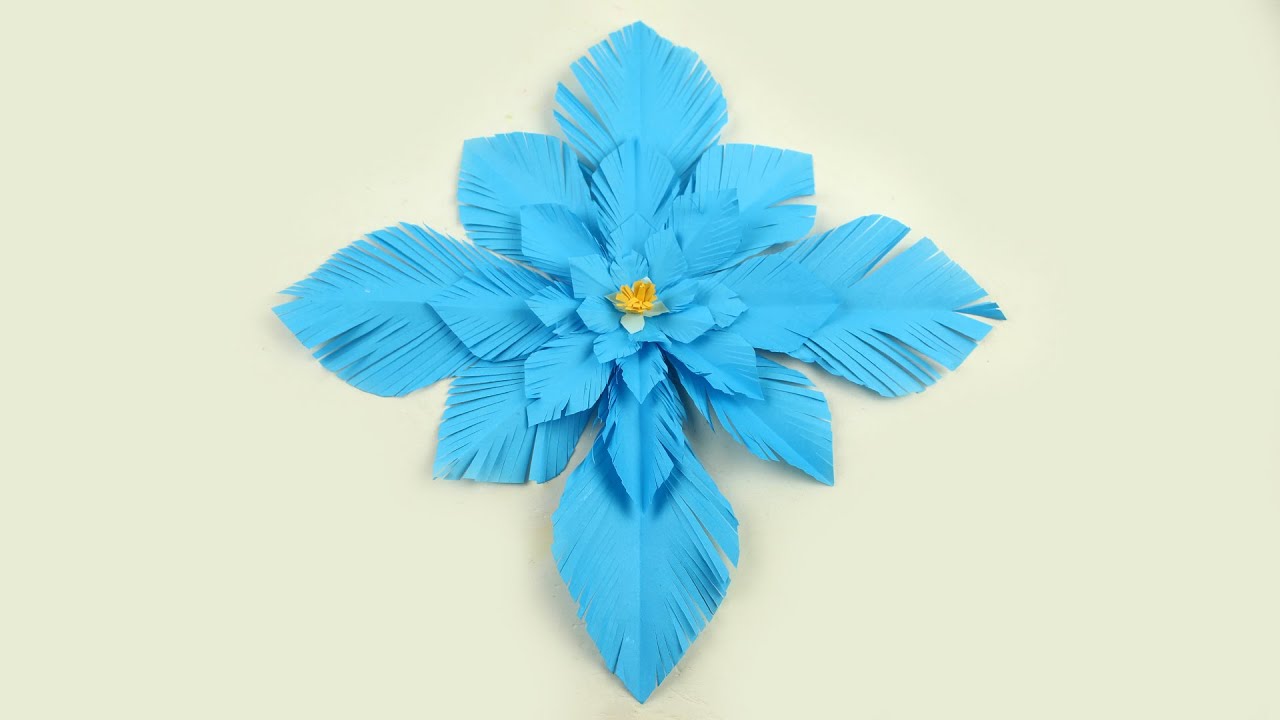 Wall Craft Ideas with Paper - Origami Flower for Wall Decoration and ...