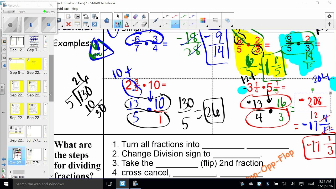 Unit 3 Multiplying and dividing fractions and mixed numbers - YouTube