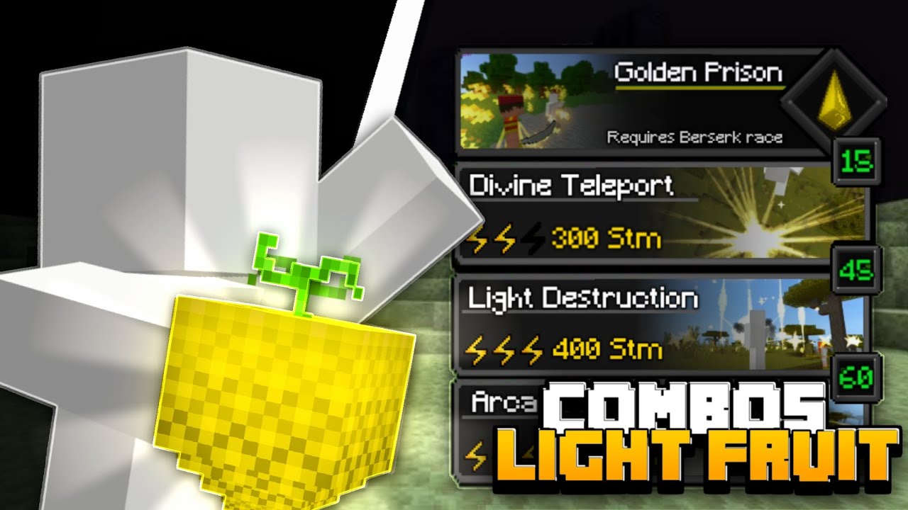 3 COMBOS HIT KILL com a NOVA LIGHT FRUIT na Piece Fruits Addon ...