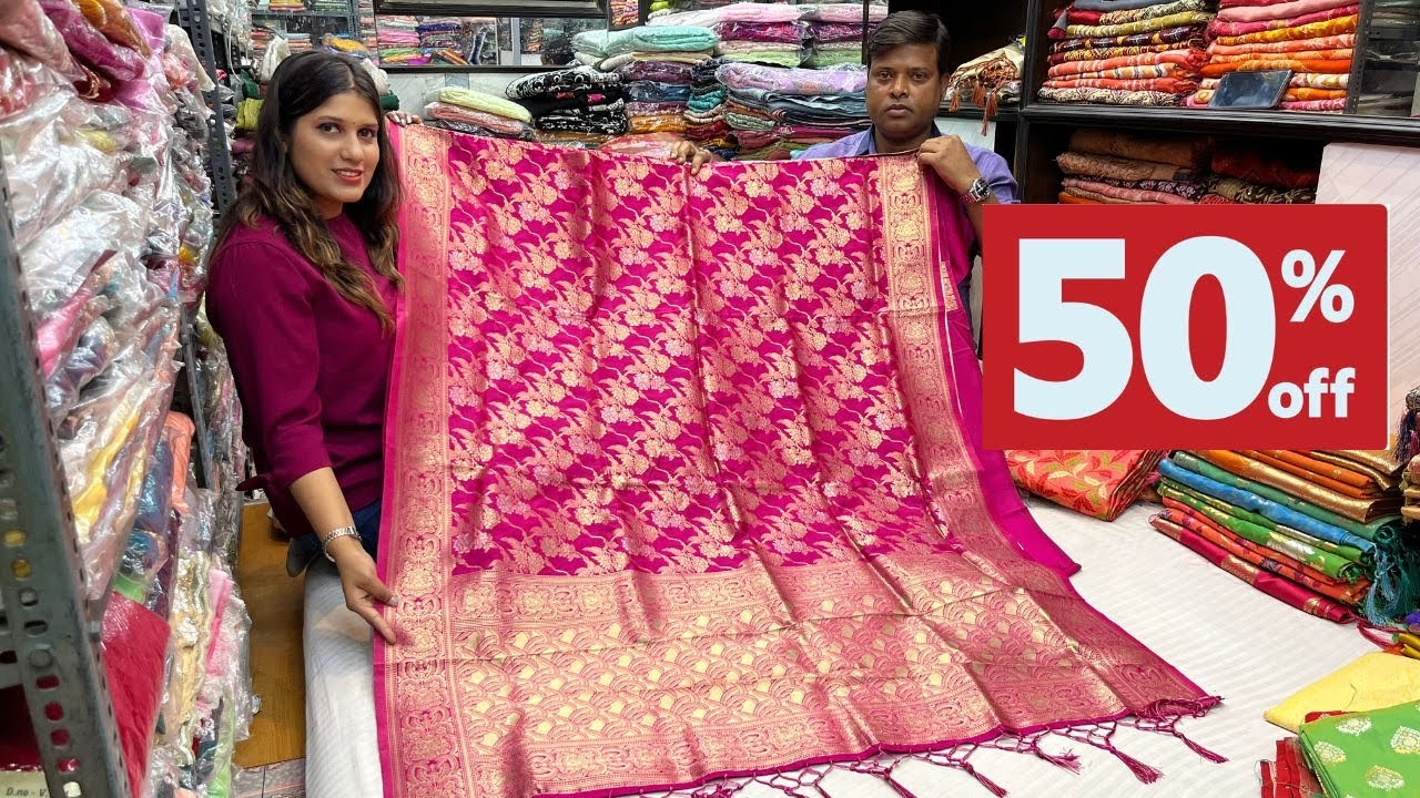 Silk Saree 50% OFF Pohela Boishakh 2024 Aaina Creation Barabazar - YouTube