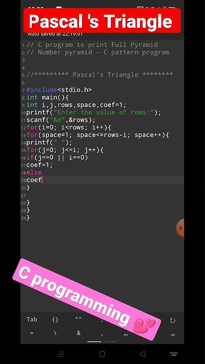 Pascal Triangle Program In Python Pyhton Hackothon Hackerrank New Comptitiveprogramming