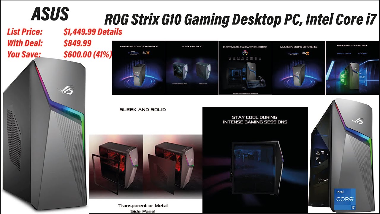 ASUS-ROG Strix G10 Gaming Desktop PC, Intel Core i7-11700 #asus # ...