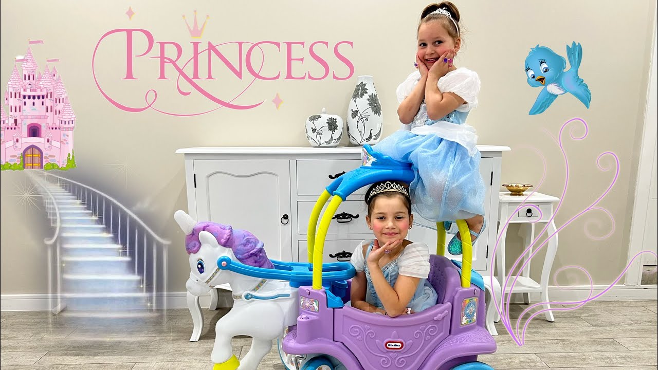 Pretend Play as Disney Princesses - Stories for Kids - YouTube