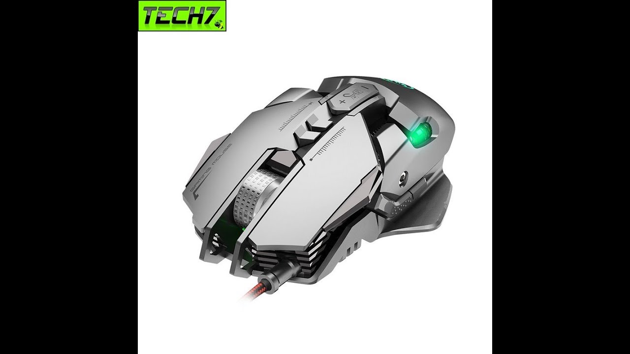 Chuột cơ gaming led RGB 6400DPI - J800 mechanical Gaming mouse - YouTube