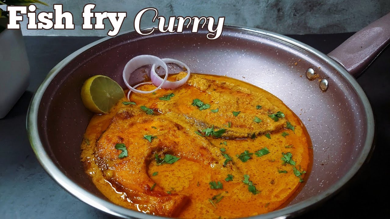 fish fry curry recipe | rohu fish curry | masala fried fish curry ...