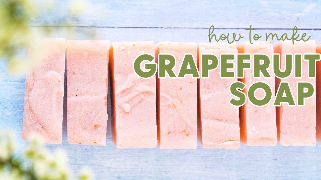 How to Make Pink Grapefruit Soap (Cheerful + Beautiful Cold Process Tutorial) - YouTube