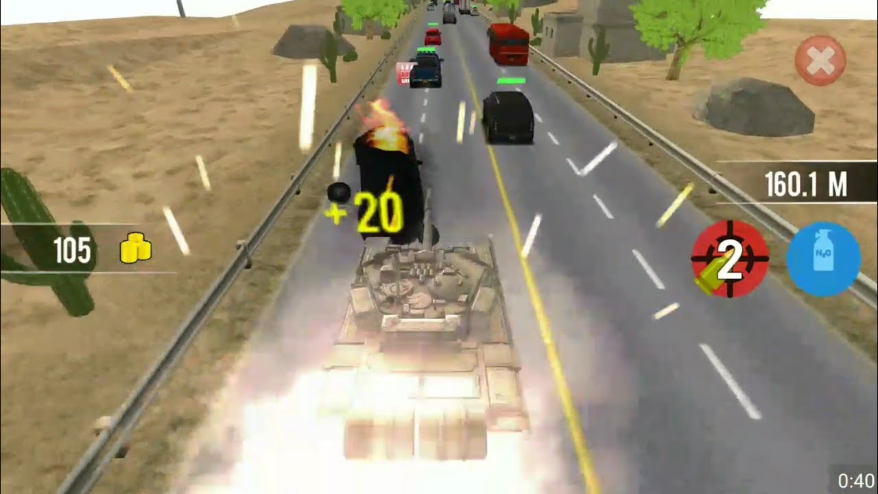 Tank traffic racer 2(desert experience) | android/iOS gameplay HD - YouTube