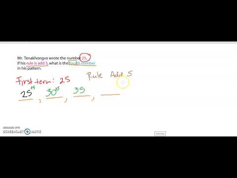 4OAC5 Week4: Generate Number Patterns - YouTube