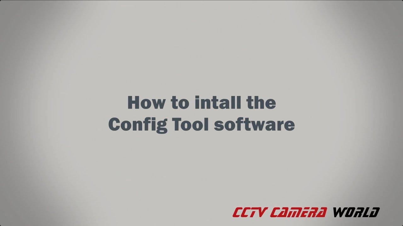How to install the Config Tool - YouTube