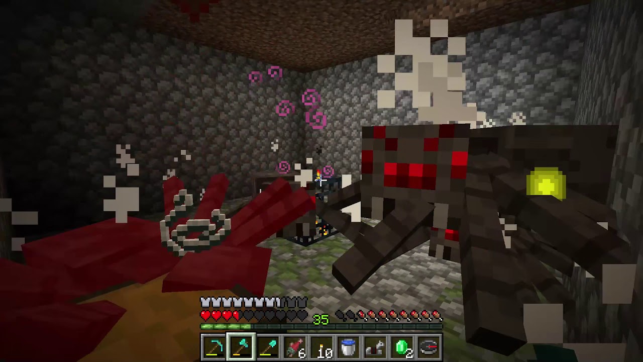 Spider Dungeon right under the Village - Minecraft - YouTube