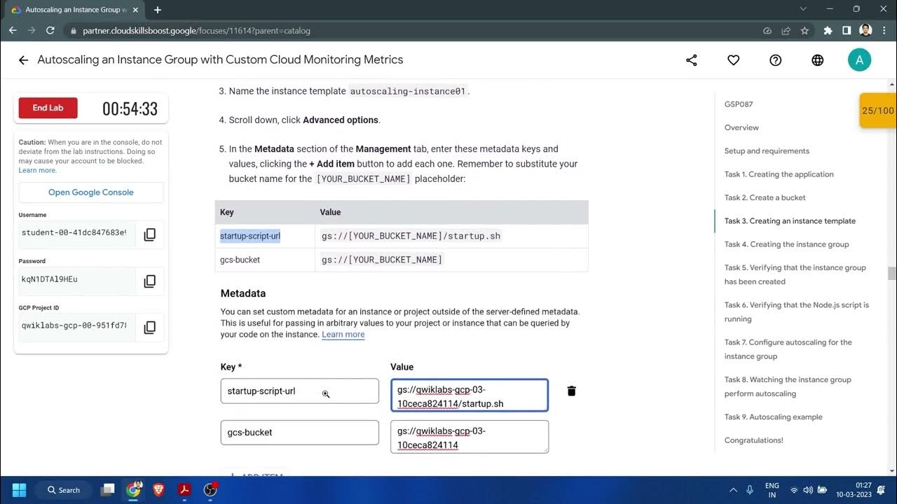 [Qwiklabs] -🔥 GSP087 🔴 Autoscaling an Instance Group with Custom Cloud Monitoring Metrics ️ ...
