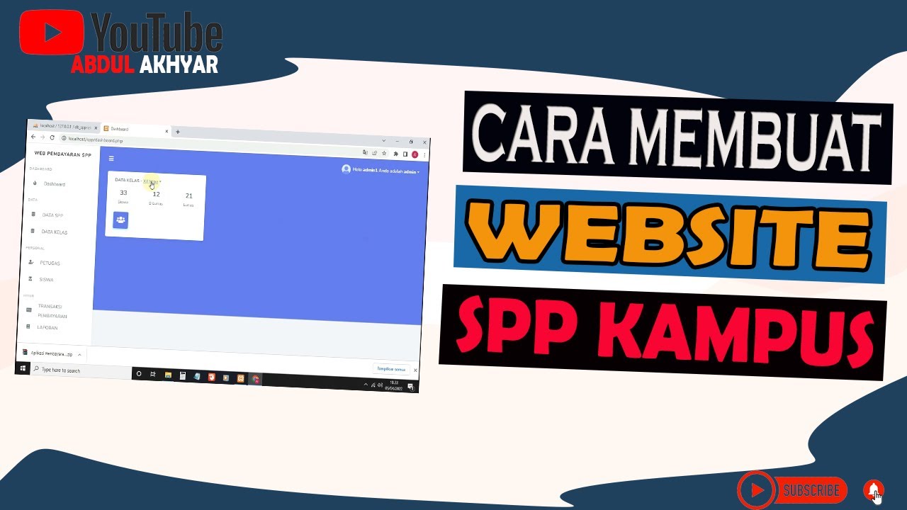 Cara membuat Website Pembayaran SPP Kampus - YouTube