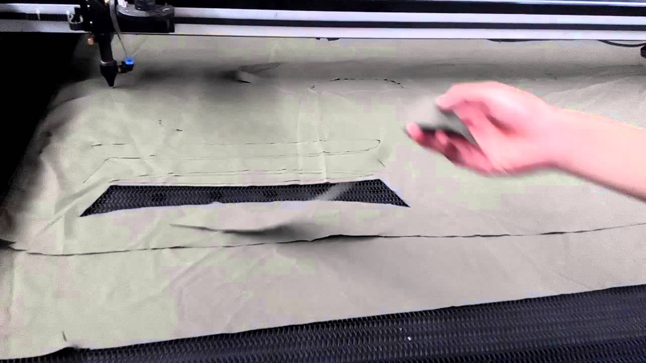 fabric multi layers laser cutting machine - YouTube