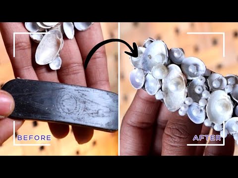 “DIY Shell Hair Accessory ✨ Transforming a Simple Buckle into a Stylish Festive Hair Clip”