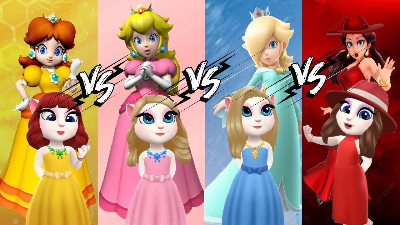 Princess Daisy VS Peach VS Rosalina VS Pauline. #mytalkingangela2 # ...