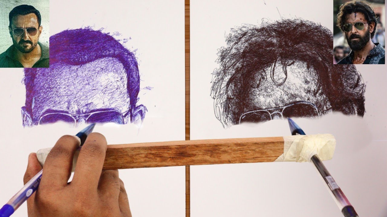 Vikram Vedha Hrithik Roshan and Saif Ali Khan Drawing like a printer ...