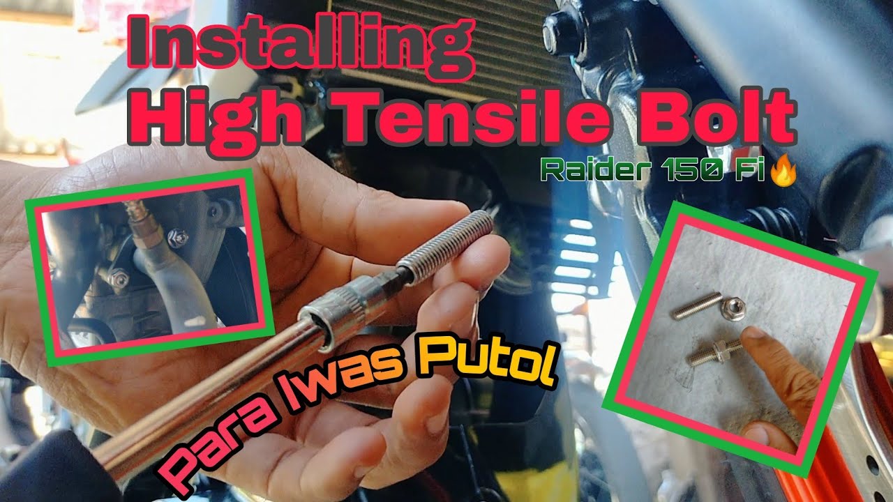 High Tensile Bolts para sa exhaust pipe ng Raider Fi | Iwas Putol ...