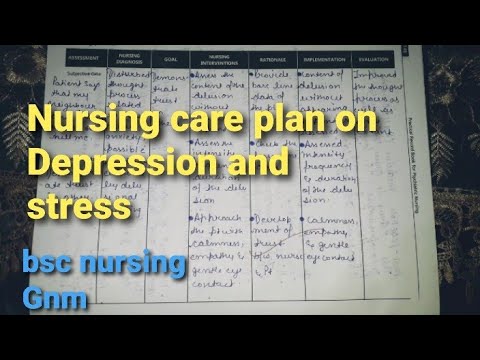 Ncp on Depression and stress/ #nursingcriteria #nursingcareplan #gnm # ...