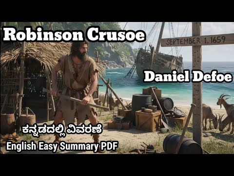 robinson crusoe by daniel defoe summary in kannada @learneasilyhub 