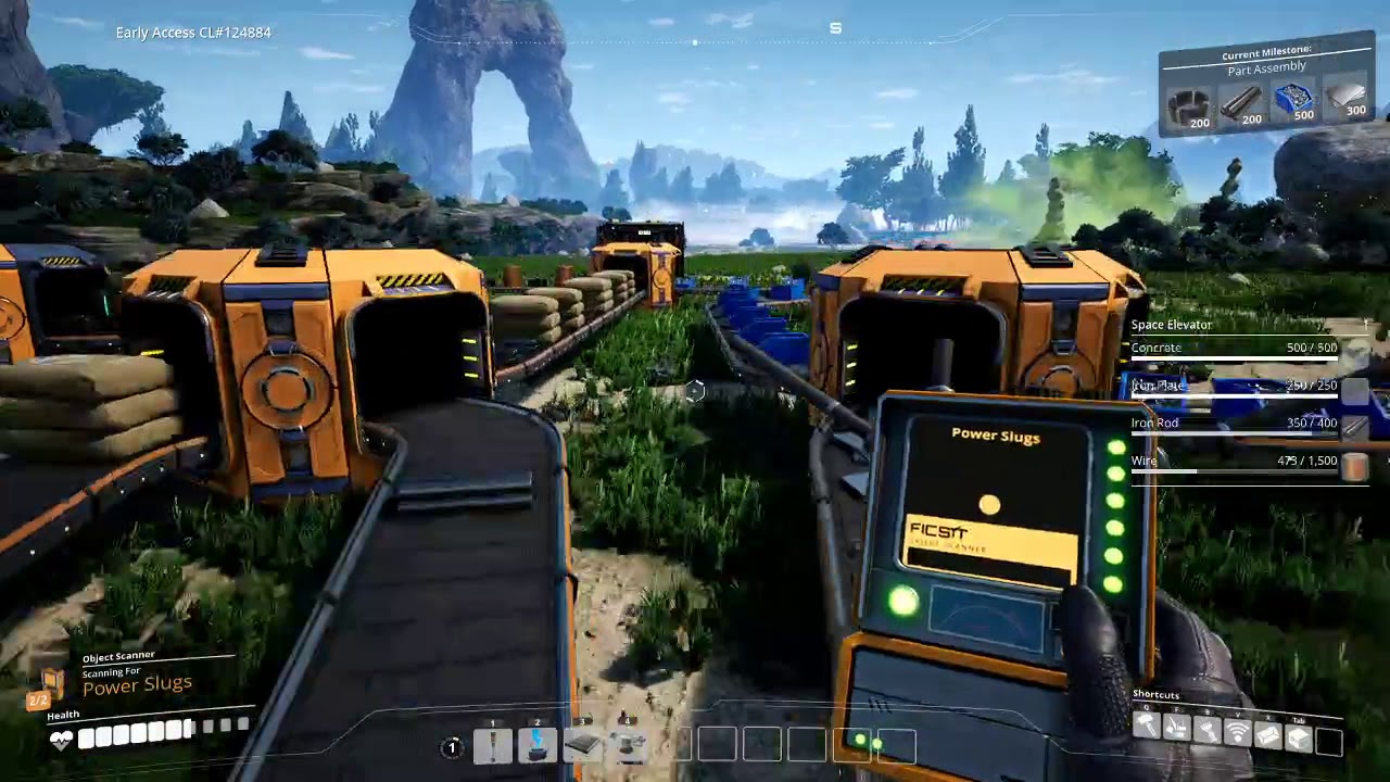 Satisfactory: Part 2 - Building Some Buildings - YouTube