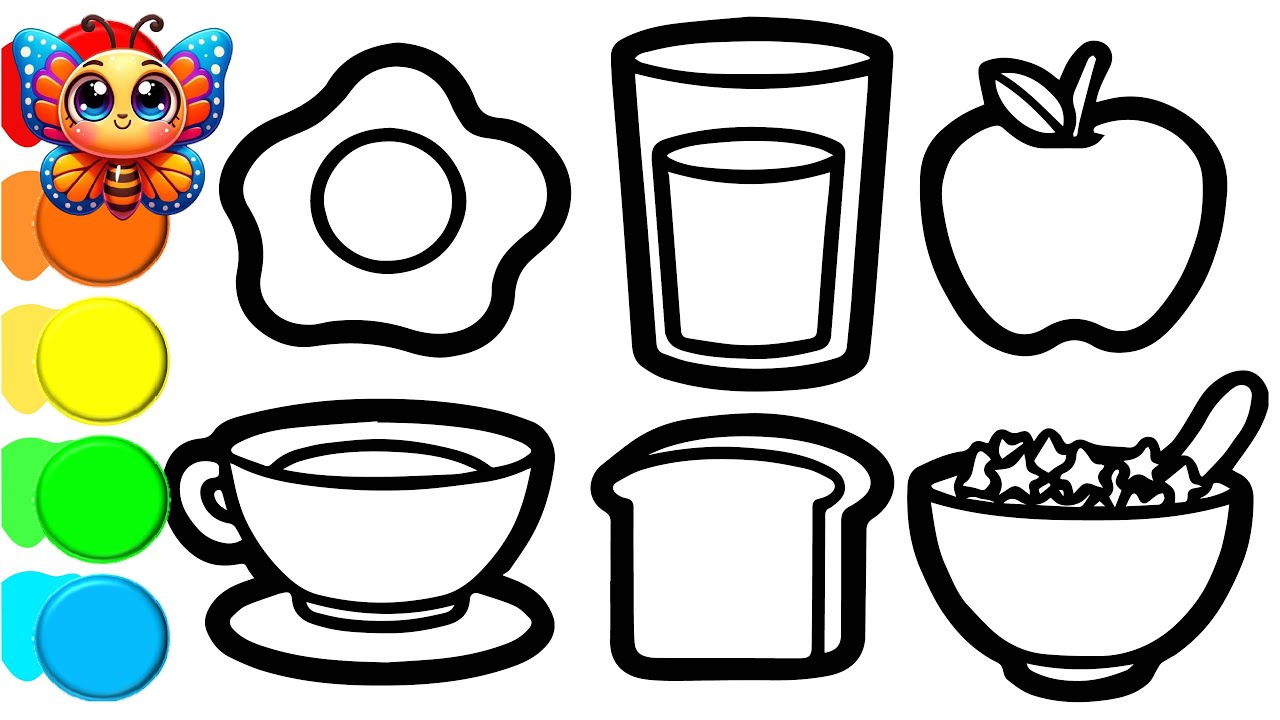 How to Draw a Food || Delecious Food Drawing for kids || How to Draw a ...