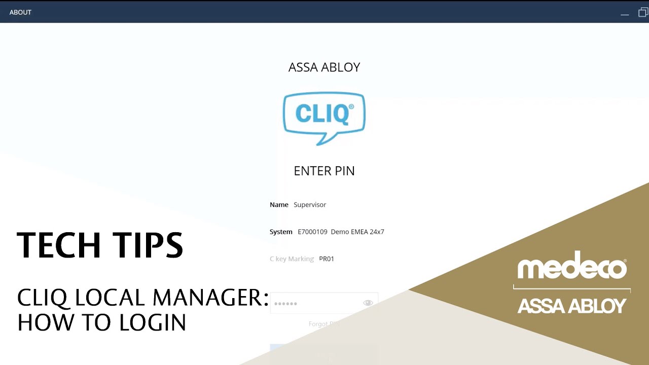 Medeco CLIQ Local Manager: How to Login - YouTube