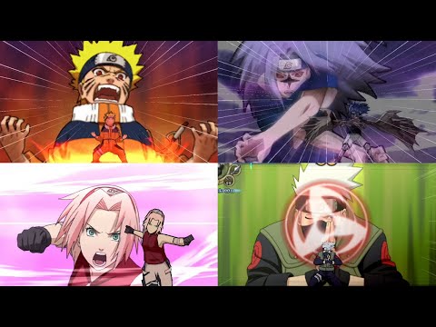 Naruto Ultimate Ninja Heroes 1,2,3 And Impact - All Ultimate Jutsu