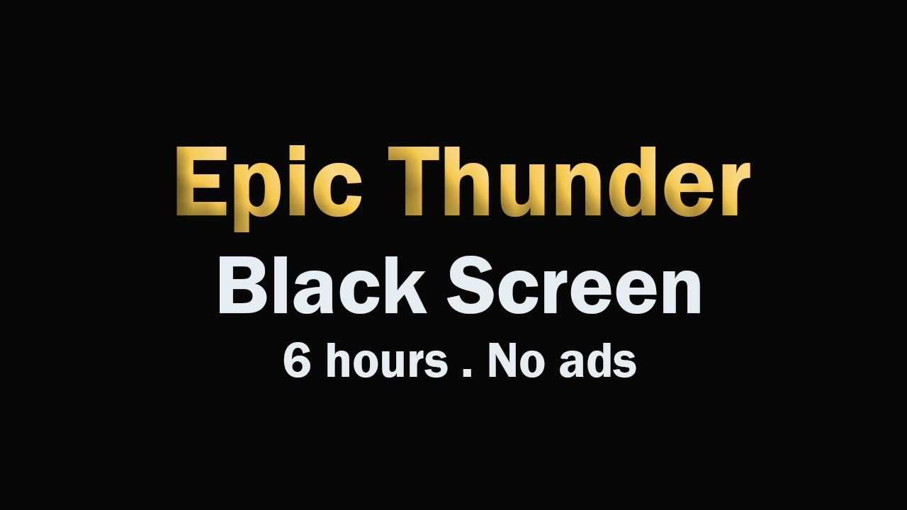 #nightstorm⚡HEAVY RAIN + EPIC THUNDER - Black Screen for Calm & Rest ...