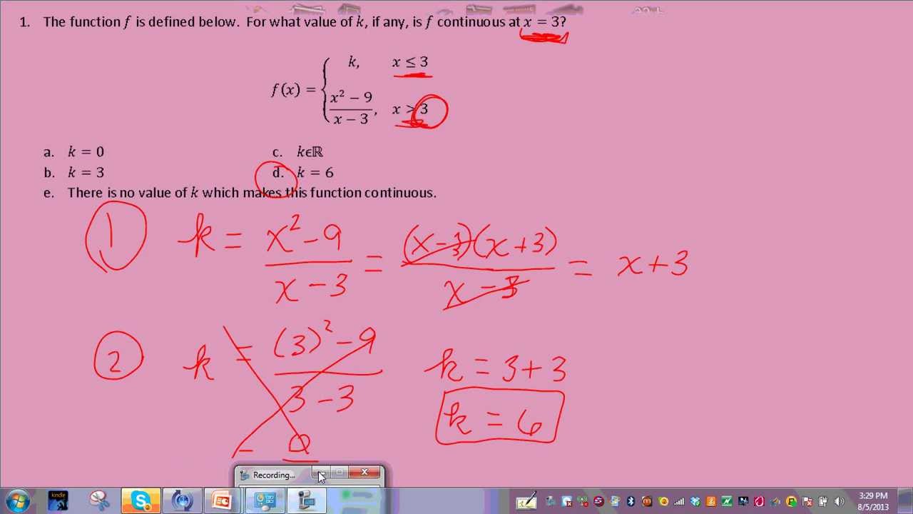 Piecewise and Rational Functions Practice Test Explanations - YouTube