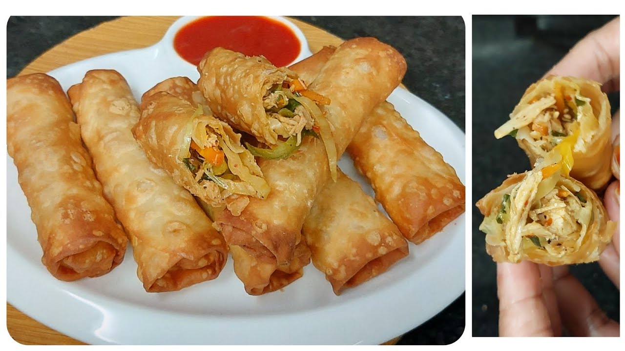 The Ultimate Chicken Spring Roll Restaurant Recipe - YouTube