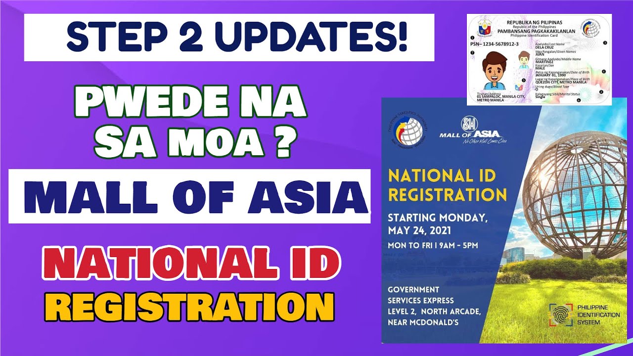 National ID Registration Update: Pwede na sa Mall of Asia [ Step 2 ...