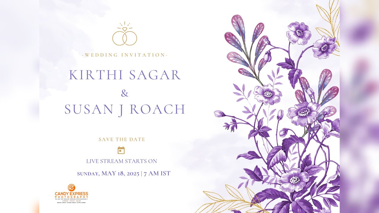 KIRTHI SAGAR & SUSAN J ROACH || Wedding On 18th May 2025 - YouTube