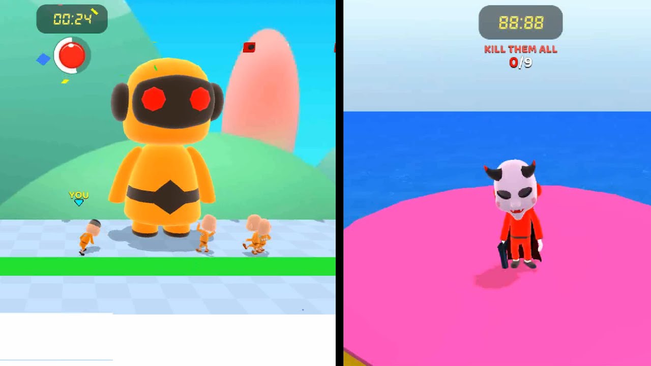 Squid Game Mini Robot ALL LEVELS - Survival Play Squid Red Light Green ...