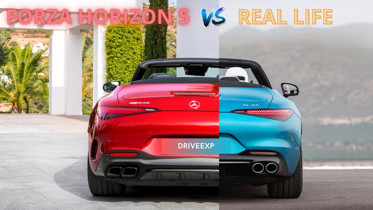 REAL LIFE VS FORZA HORIZON 5 | MERCEDES-AMG SL 43 | TEST DRIVE - YouTube
