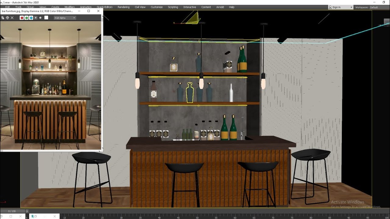 "Mastering 3D Bar Interior Lighting in Interior Design" ( Part 10 ...